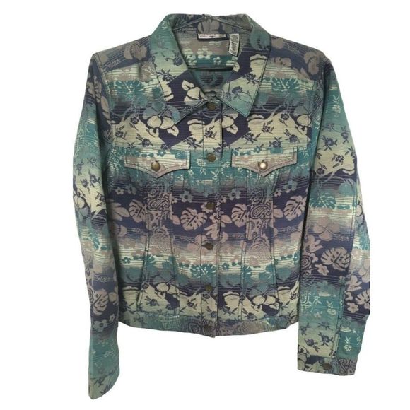 Caribbean Joe | Jackets & Coats | Caribbean Joe Floral Tapestry Womens ...